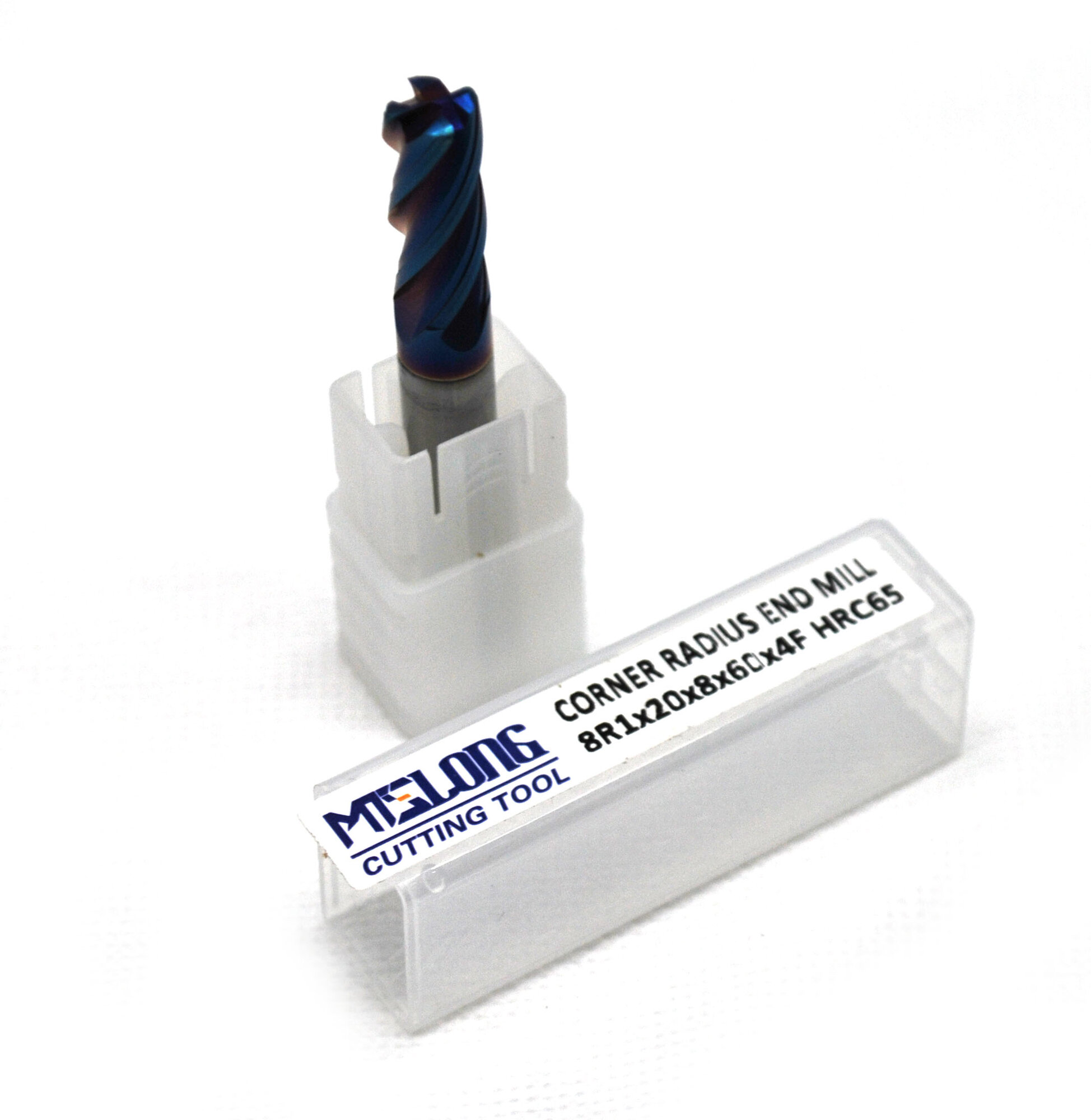 Фреза концевая радиусная твердосплавная D8 мм HRC65 8R1x20x6x60x4F