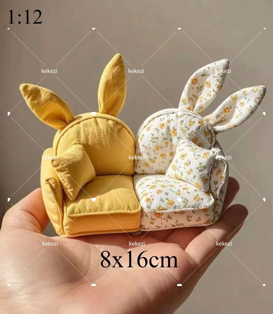 Мини-диван для кукольного домика 1/6 1pcs