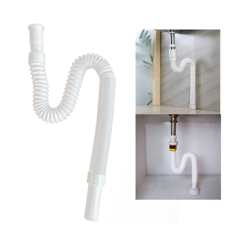 Sink Drain Pipe Tube P/S-type Trap Tubing Wash Basin Accessories Length 59‘’