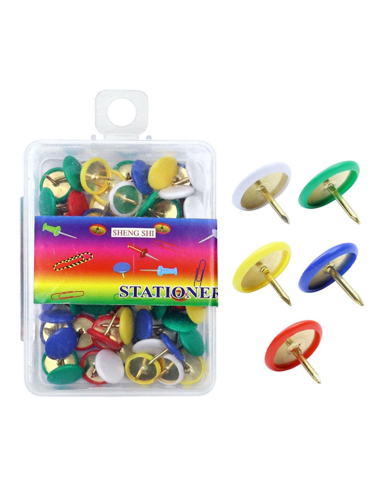 100 шт Накладки, декоративные кнопки, Булавки для рисования, кнопки, булавки для плакатов