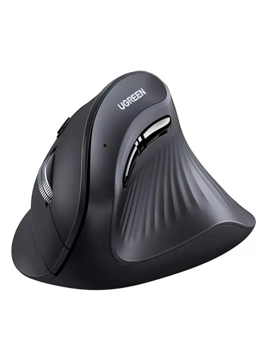 Беспроводная мышь UGREEN MU008 (25444) 2.4&BT Vertical Mouse Черный Bluetooth/Радиоканал RU