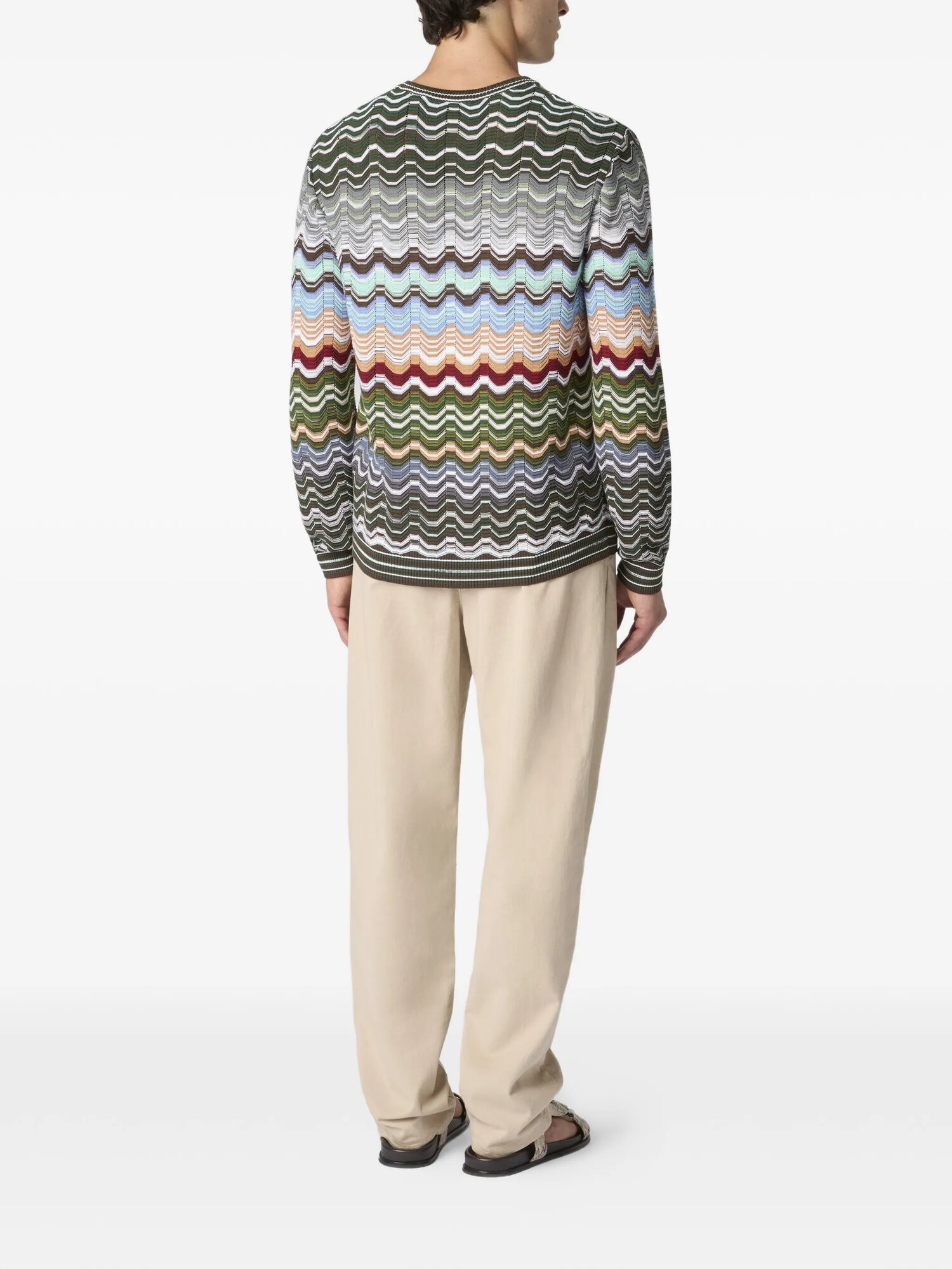 Свитер Missoni Crew-neck sweater, размер 48, , зеленый, — фото 1