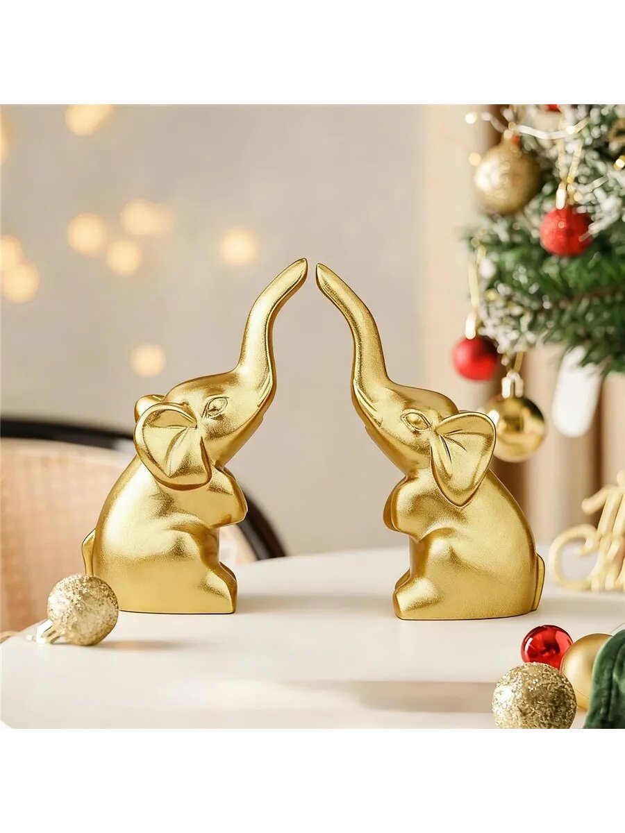 Набор из 2 миниатюрных украшений в виде слонов