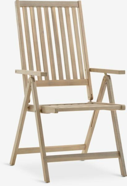 Садовый стул из древесины твердых пород Jysk TREBJERG , цвет бежевый 55x106x74