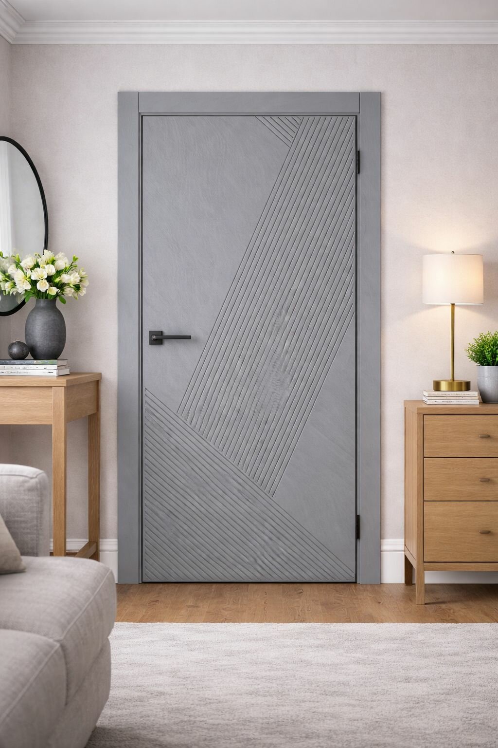 Межкомнатная дверь Дюна 1 (600х200), цвет Норд