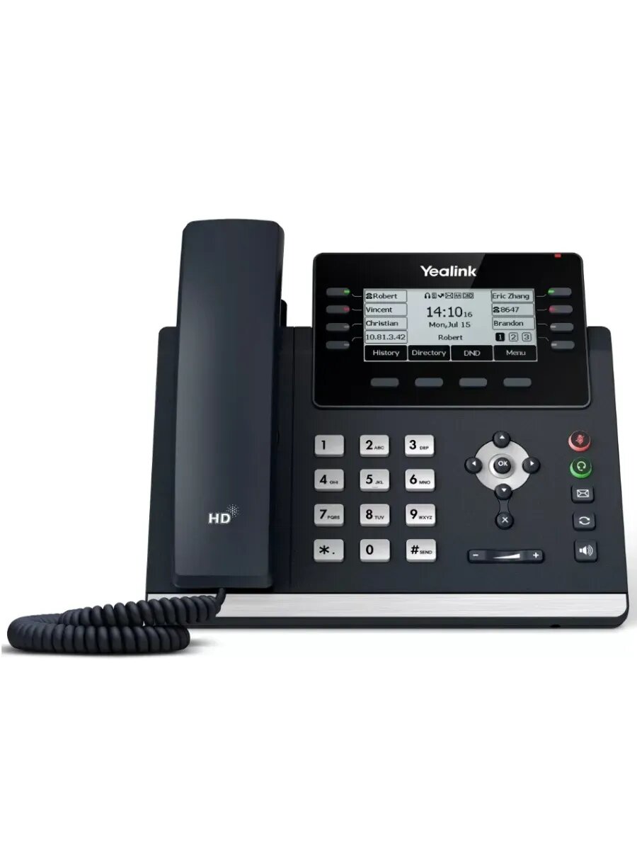 Телефон VoIP SIP-T43U 12 аккаунтов, 2 USB, BLF, PoE, GigE