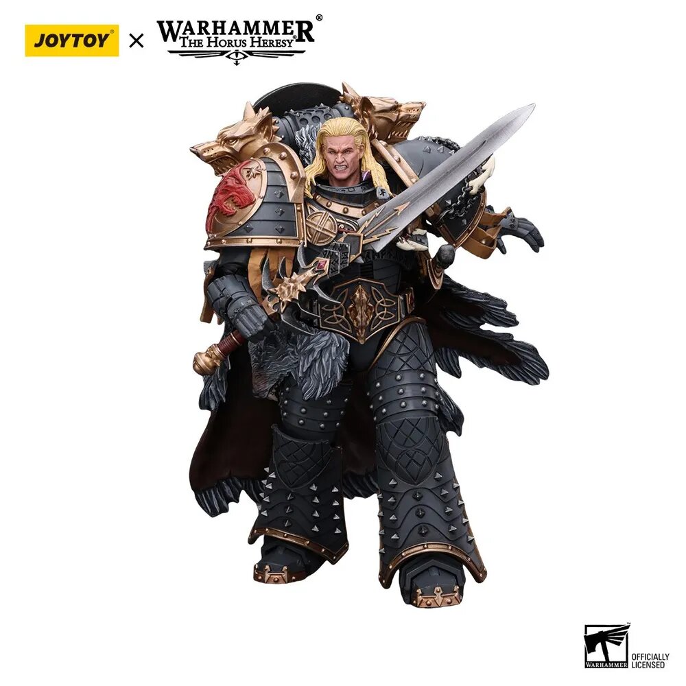 JOYTOY Warhammer 30K Голландский космический волк Леман Расс командующий 6 м корпусом Фигурка 1/18 ABS пластик — фото 1