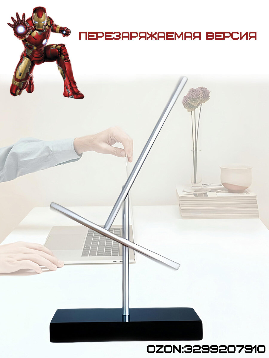 Настольный маятник Ньютона антистресс перезаряжаемый, Изготовлен из дерева и металла, Подходит в качестве подарка