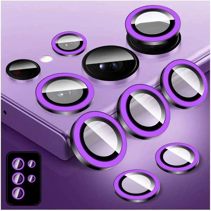 Ночник, светящееся закаленное стекло, защитная пленка для объектива камеры для Samsung Galaxy S24 S22 Ultra S23 Plus S24Ultra, пленочная крышка