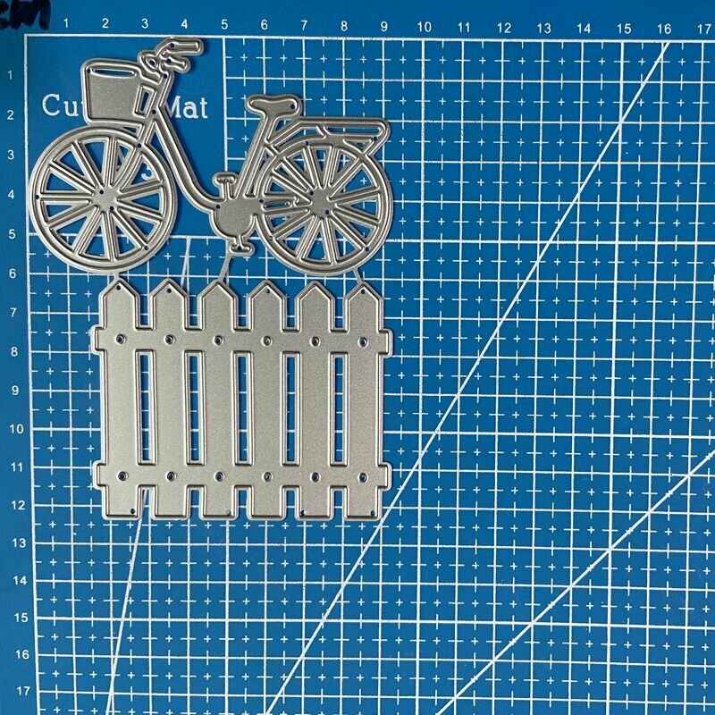 Нож для вырубки для скрапбукинга, велосипеды во дворе