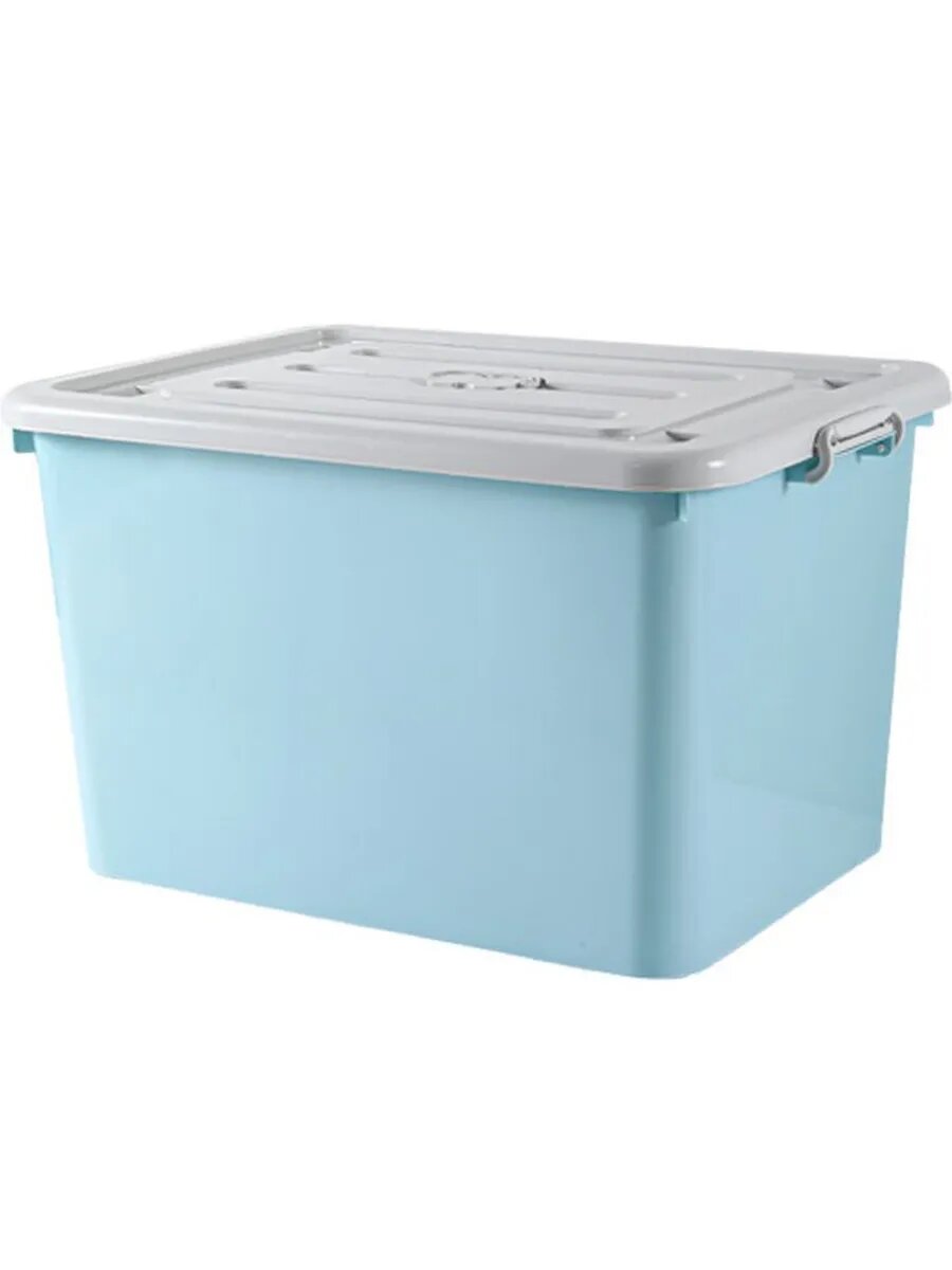 Пластиковый ящик 80л с колесами и крышкой для авто