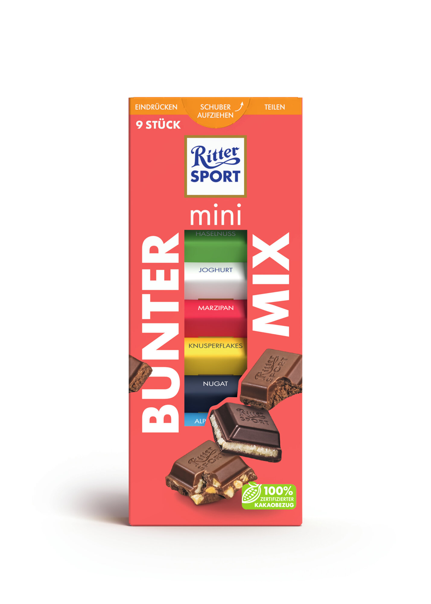 Ritter Sport Mini Tower яркая коллекция набор шоколада 150 гр