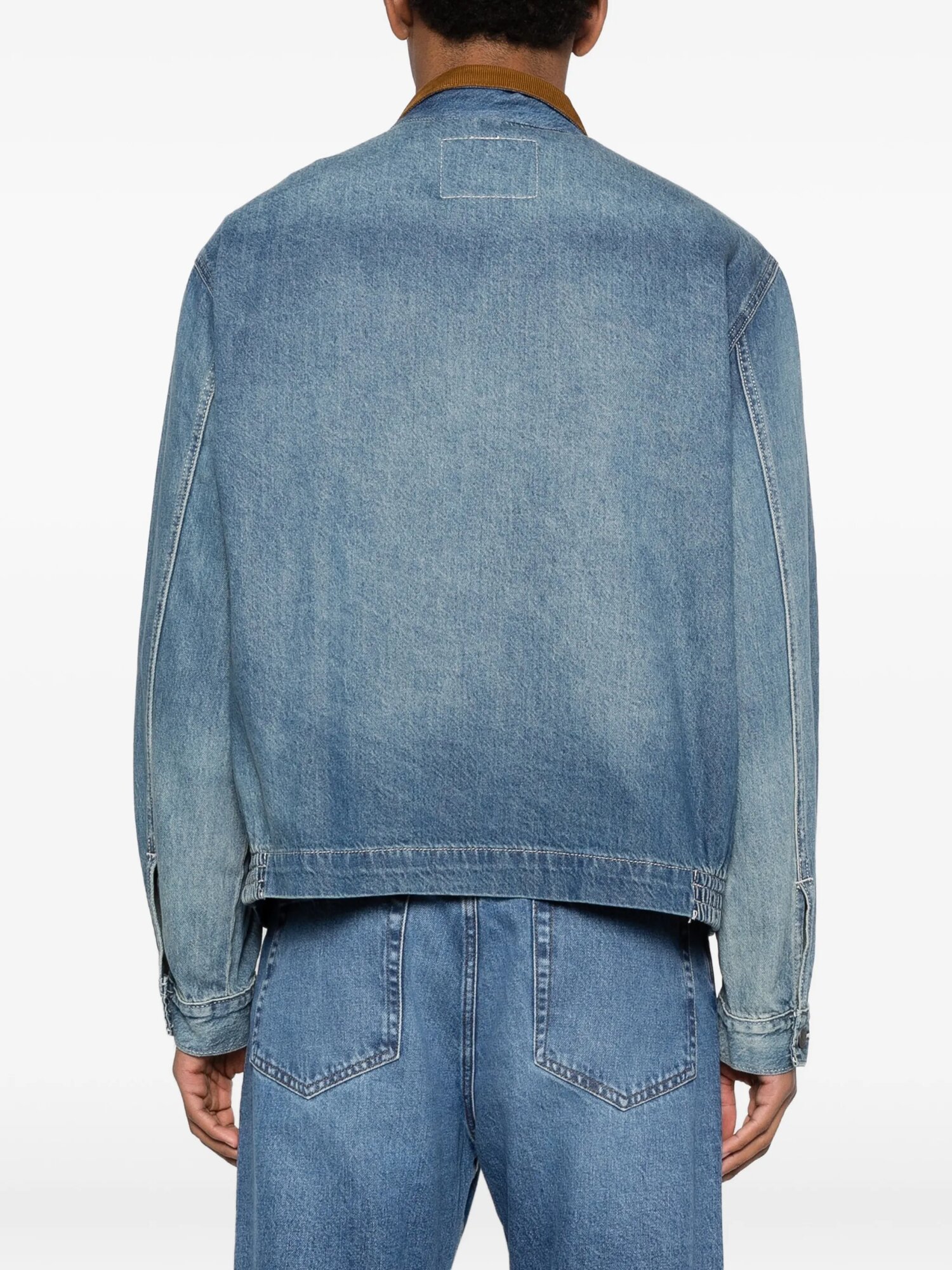 Куртка Levi's Textured-collar zip-up jacket, размер XL, blue — фото 1