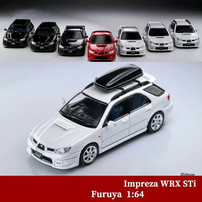 Миниатюрная модель автомобиля из литого металла Субару Импреса WRX STi модель автомобиля Игрушки 1:64 Subaru Impress WRX STi