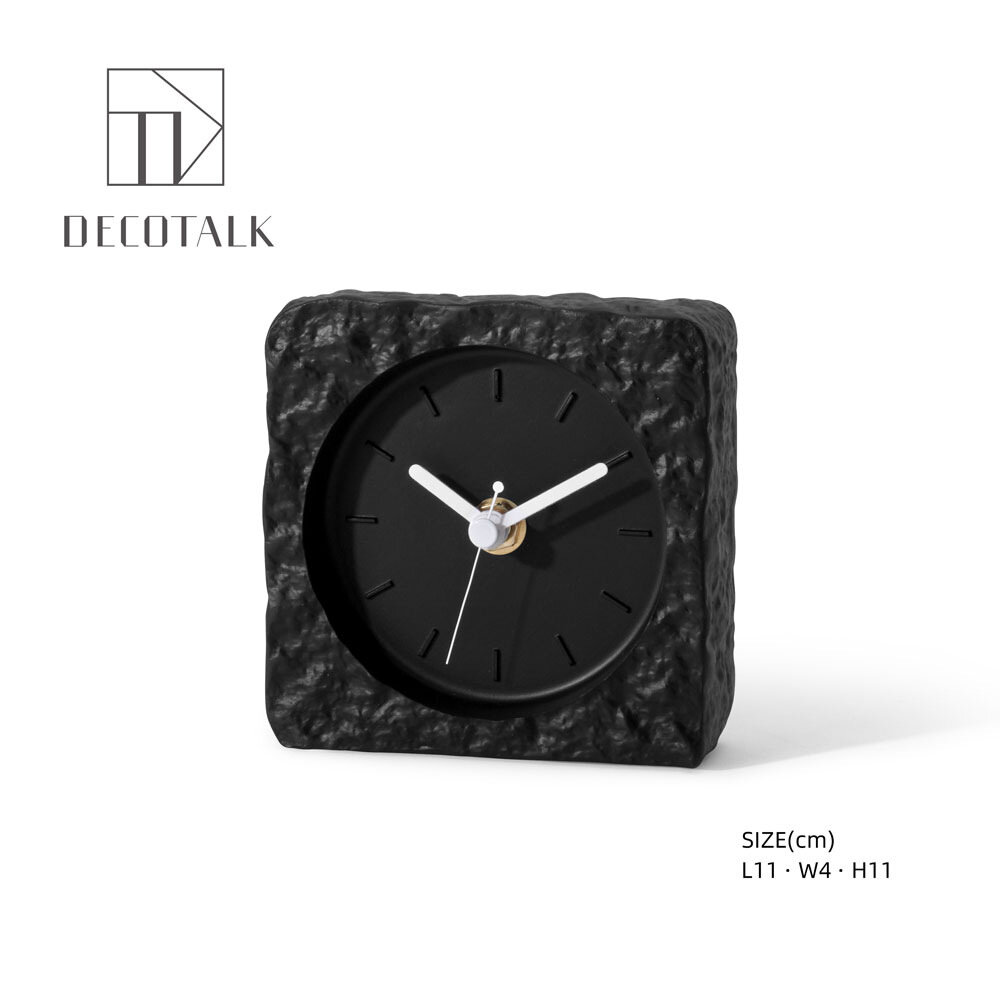Настольные часы DecoTalk в стиле ваби-саби с каменным дизайном, креативные, бесшумные, для дома, в скандинавском стиле, настольное украшение для гостиной