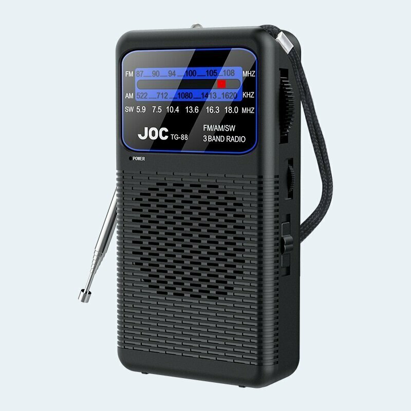 Портативное радио JOC TG-88, питание от AA батареек, FM/AM/SW, 3 Вт динамик