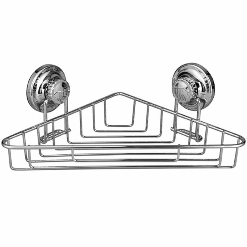 Полка-решетка для душа Ledeme L3728-1, на присосках, хромированная, угловая, круглая