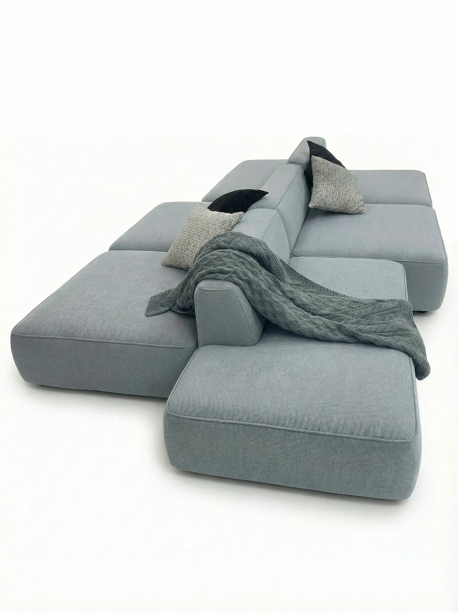 MEBELIONER Диван DUO модули AAVVNN размер 375х210х72