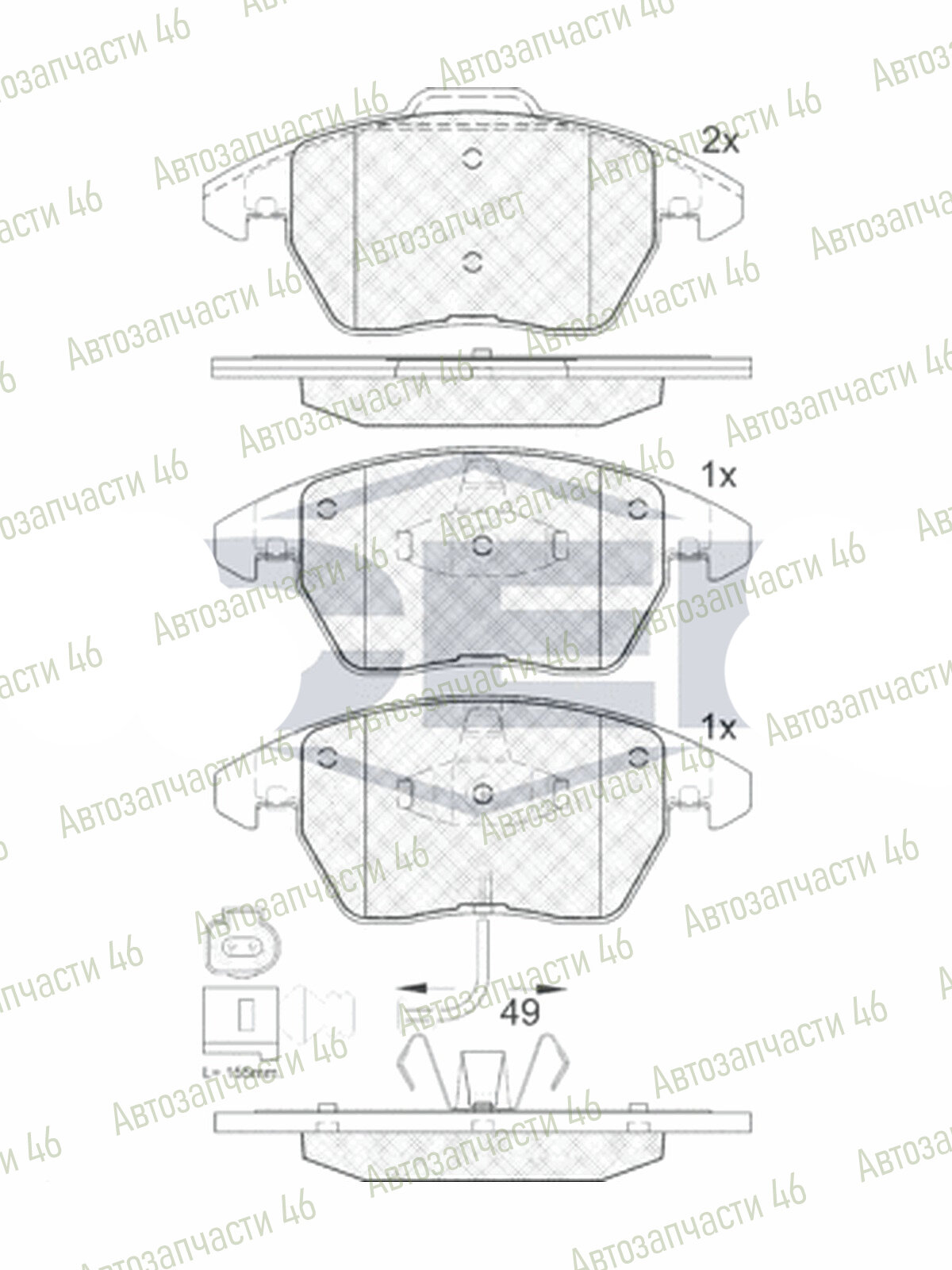 Тормозные колодки передние Фольксваген Поло Седан Polo Sedan sedan c 15-20 ICER