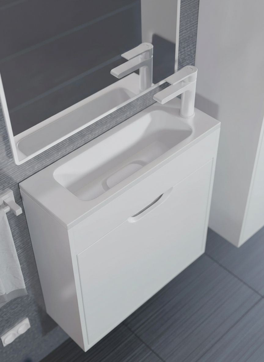 Раковина для ванной Uperwood Modul 60х21х12 см, белая глянцевая