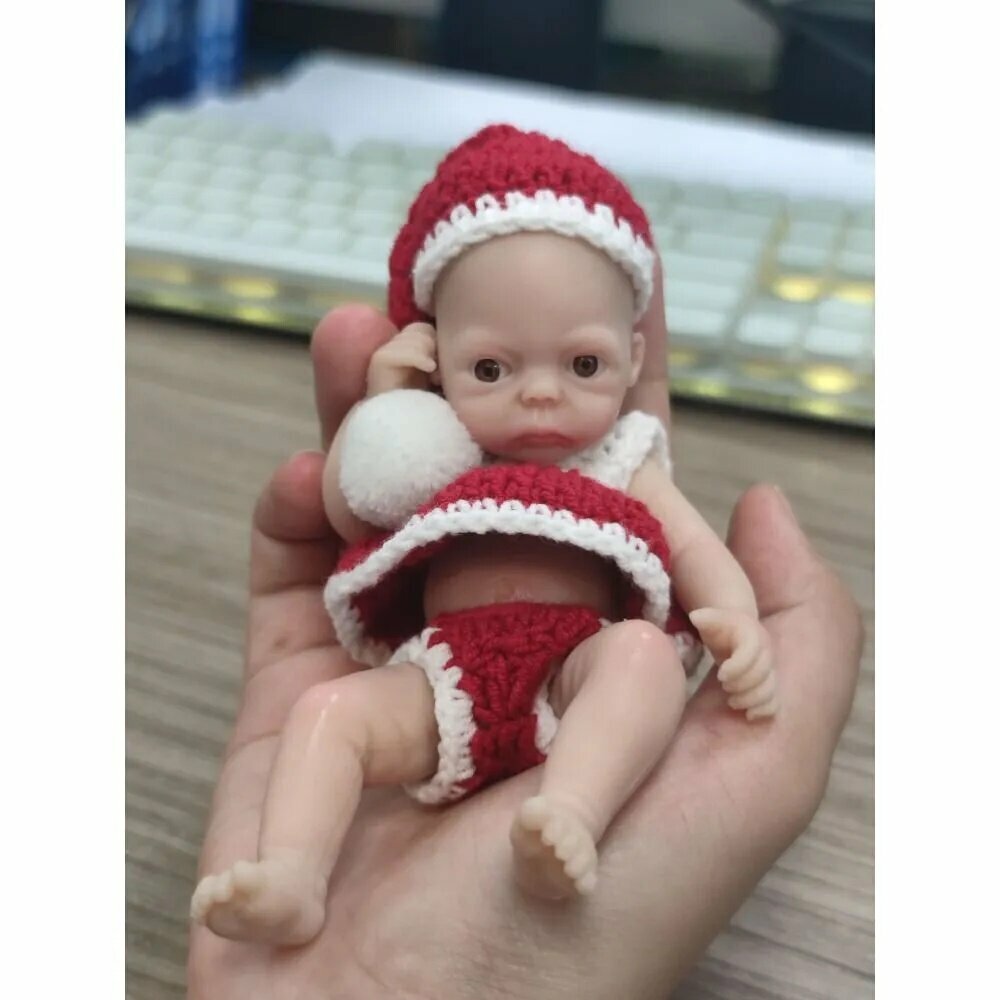 Кукла Reborn Baby 4,5 дюйма, полностью силиконовая, миниатюрная, для детей, подарки