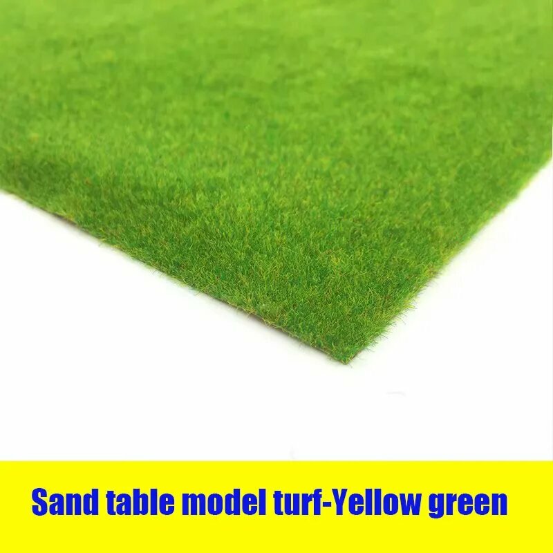 Флокированная бумага для моделирования газона Yellow green, 50x50cm
