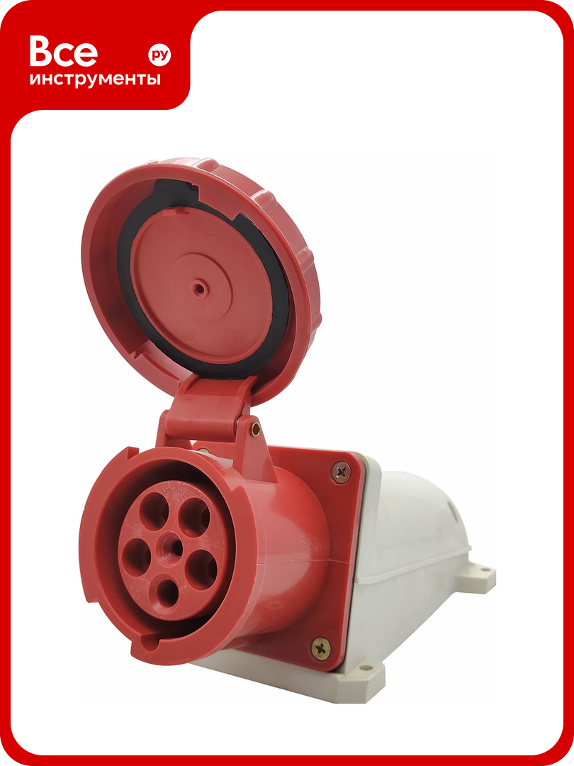 Стационарная розетка ANDELI AM-135 63A 380В~415В 3P+N+E IP67 ADL13-021