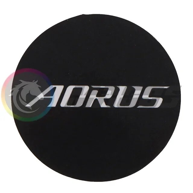 Наклейка на вентилятор ПК MSI AORUS золотистая AORUS