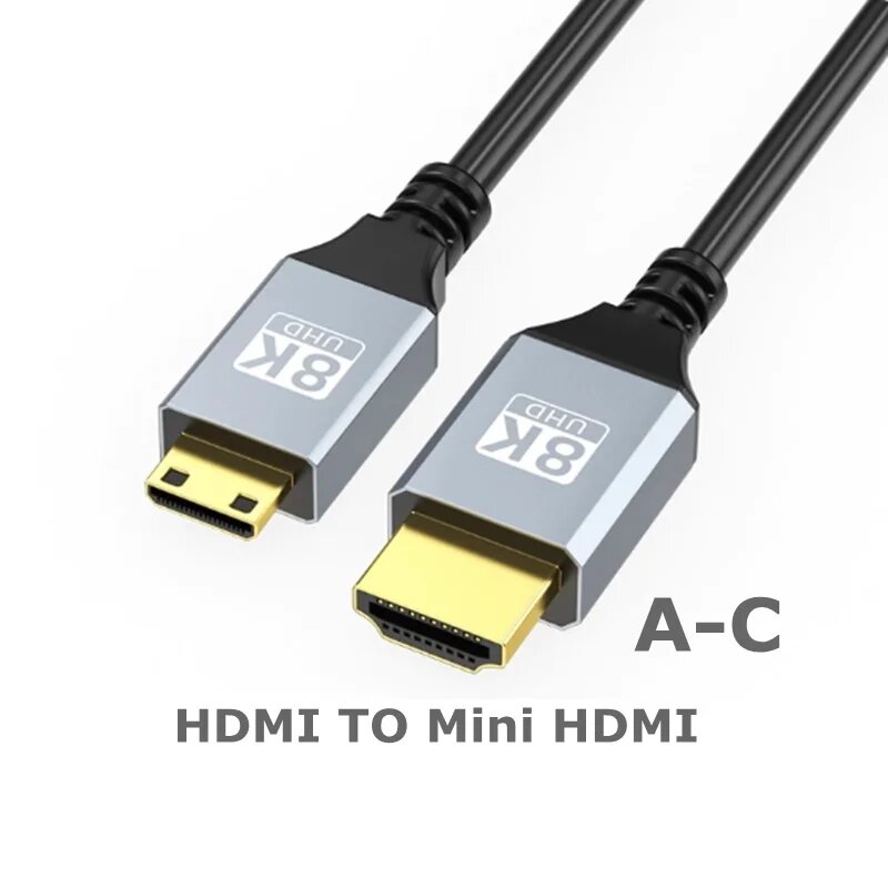 Кабель HDMI A-C на Mini HDMI 8K, 5м