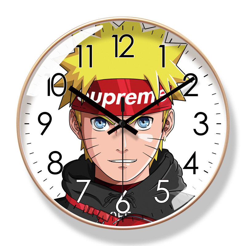 Горячая распродажа8050 Настенные часы для гостиной, часы Наруто, домашние часы, настенные часы, современные бесшумные часы с длинным сроком службы батареи, кварцевые часы