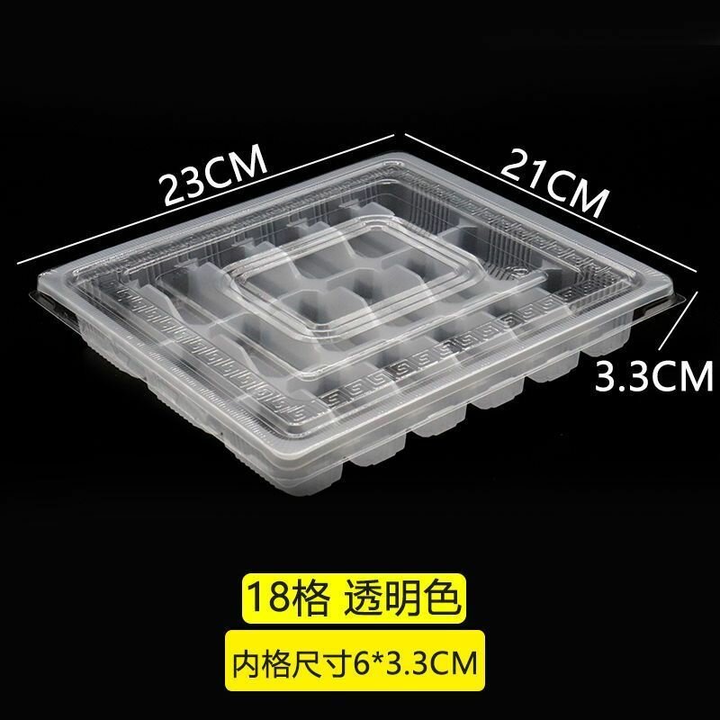 Одноразовая коробка для пельменей с крышкой, бесплатная доставка, 15-20 ячеек, упаковка для еды на вынос, коробка для замороженных пельменей, оптовая продажа для домашнего использования