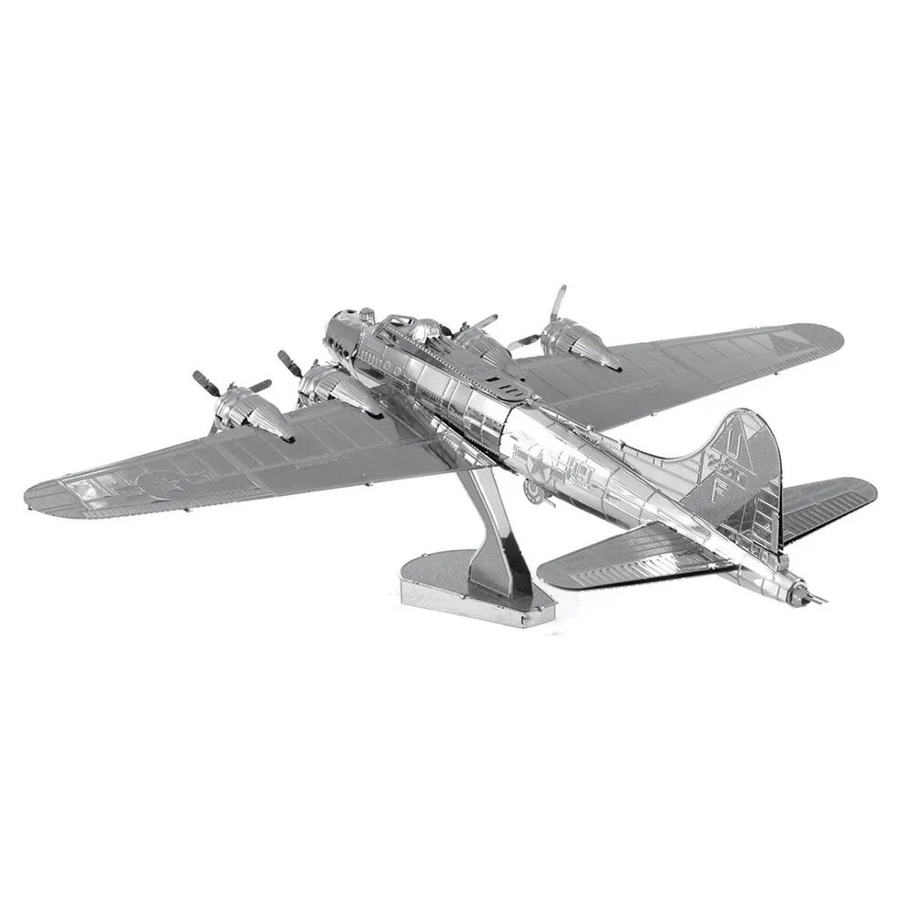 3D-пазл Самолет металлический конструктор B-17 Flying Fortress, для мальчиков и девочек, для взрослых и детей, 50 г — фото 1