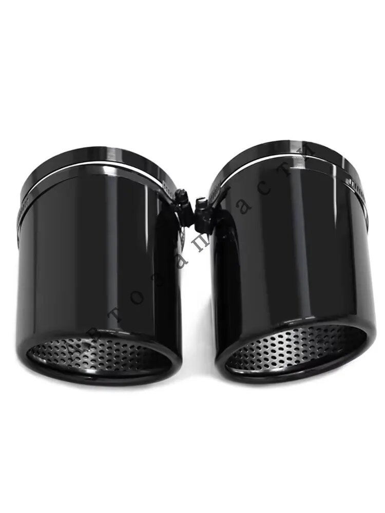 QMTI Глушитель, диаметр 93 мм, длина 165 мм арт. Титановая черная пара Подходит для AUDI Q7 TDI Quattro 2006 2007 2008 2009 2010-2013 Q7 4L SQ7 2007-2015