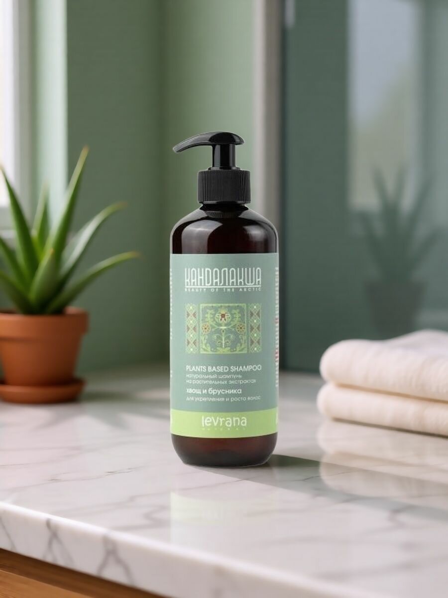 Levrana, кандалакша Натуральный шампунь на растительных экстрактах Хвощ и брусника, 400мл