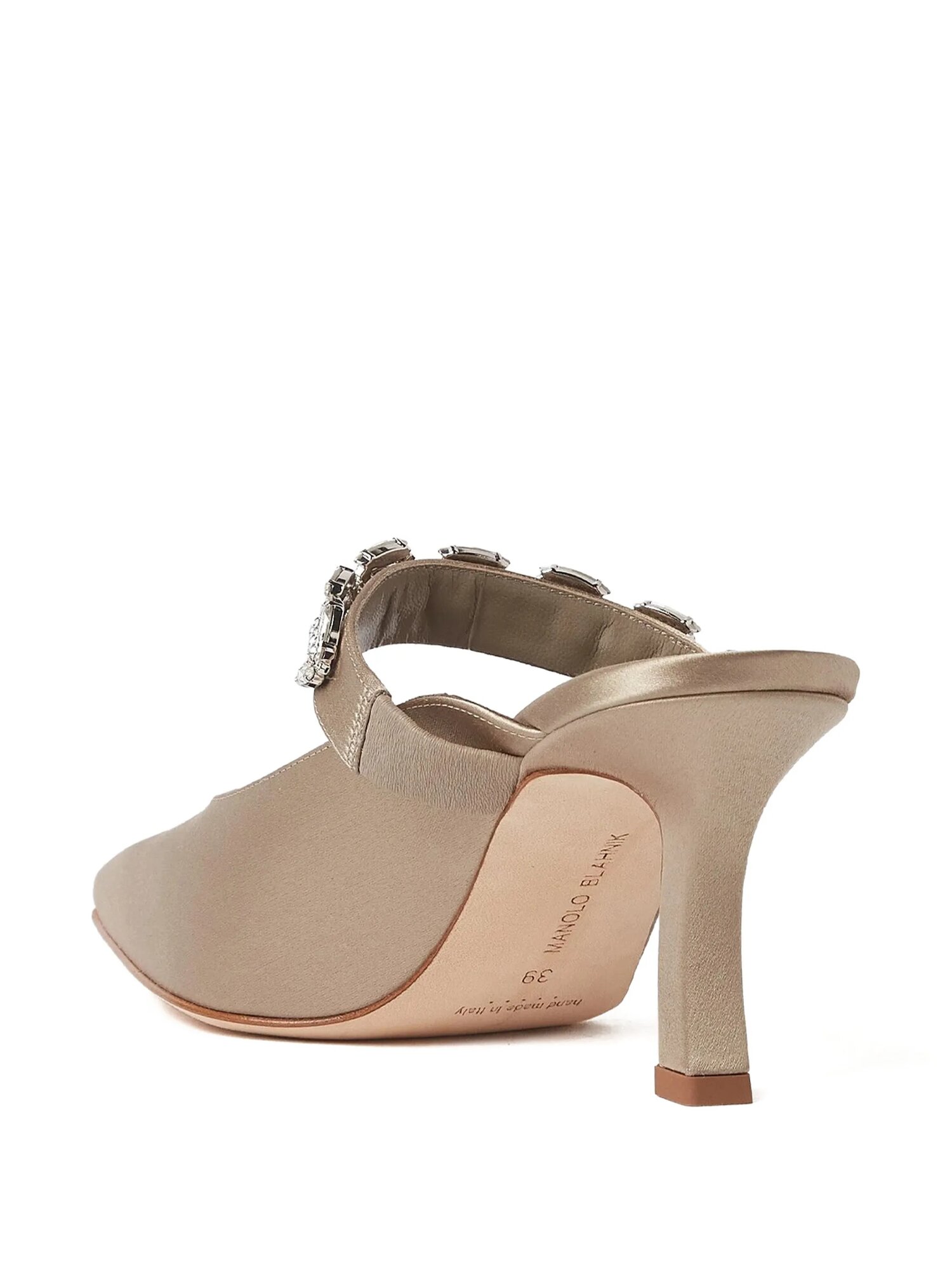 Мюли Manolo Blahnik Crystal-embellished strap mules, размер 38,5, разноцветный — фото 1