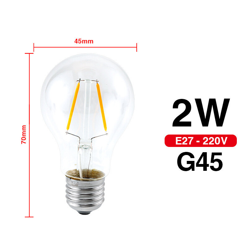 Кросс-бордер Эдисон LED лампа с нитью накаливания энергосберегающая лампа E27 с винтовым основанием прозрачное стекло ретро E14 лампа для освещения гостиной
