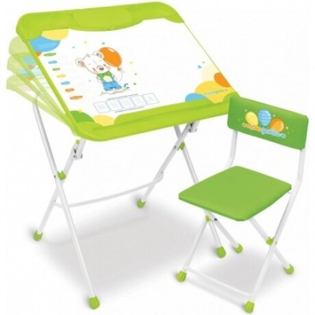 Комплект детский, стол-парта-мольберт, с медвежонком (3-7 лет, пенал, магн. мозаика, азбука) КНД5/2