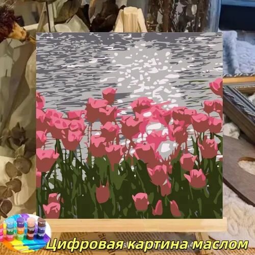 Детская и маленькая картина по номерам на холсте с тематикой природы для девочек 20 х 20