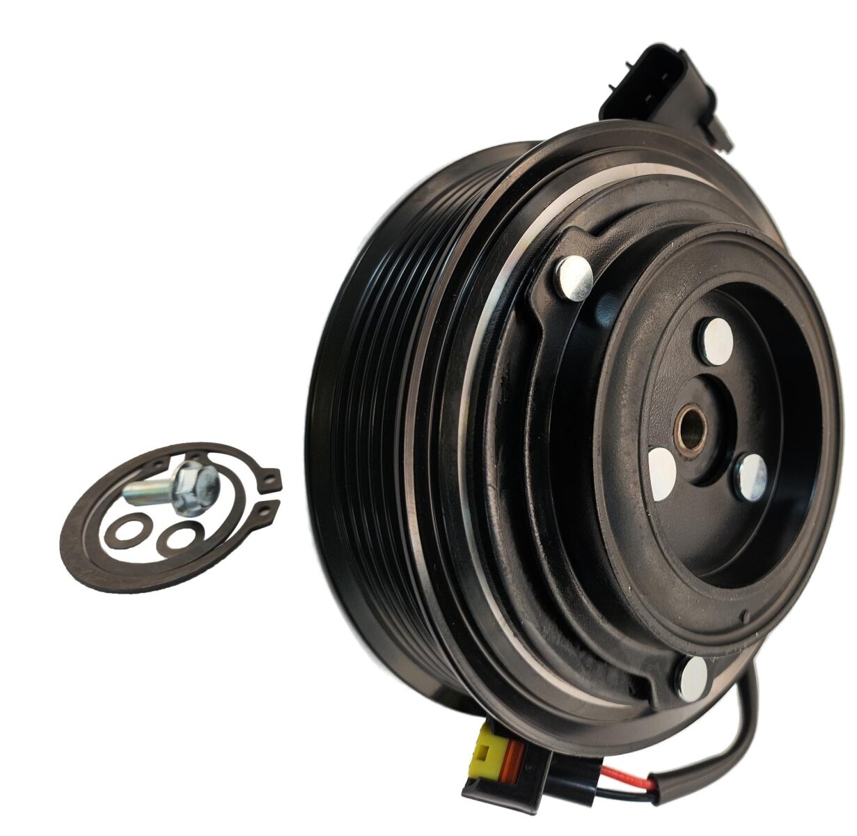 Муфта с японским подшипником NSK для компрессора кондиционера 97701P2500, 97701P2550 Hyundai Santa Fe 4 рест, KIA Sorento 4 2.5 Theta 3 (2020-2025)