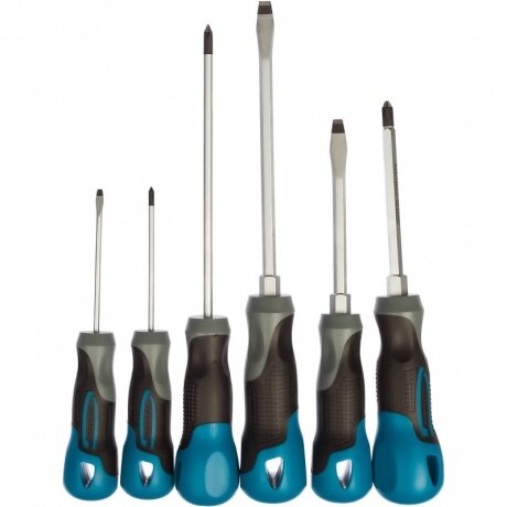 Набор отвёрток, 6 шт, PH + SL, S2, 3к рукоятка Gross
