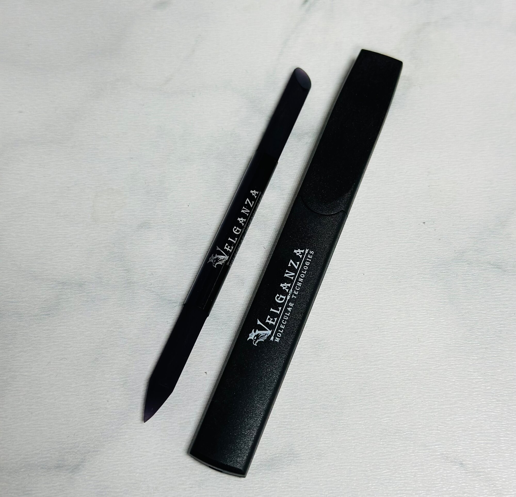 Набор для маникюра керамический карандаш / пилка стеклянная в футляре Velganza