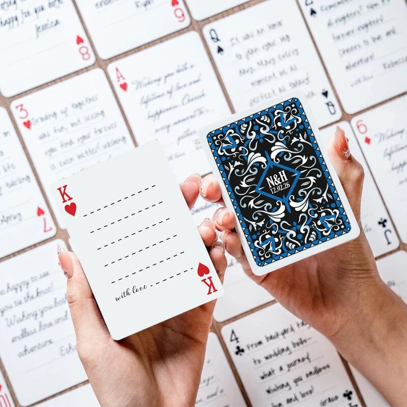 Персонализированные игральные карты для книги пожеланий