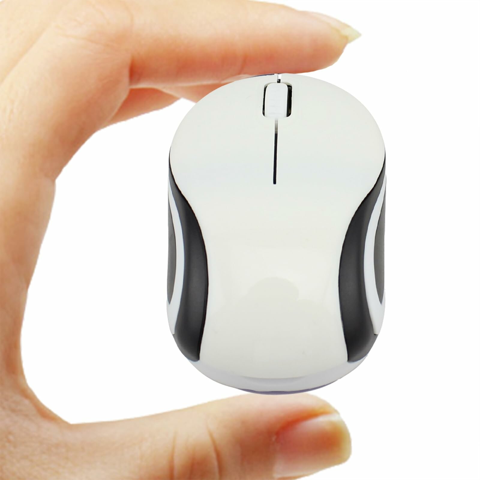 Cute Wireless Mouse: Mini Compact Design 1000 DPI - Portable Travel Companion with USB Optical Sensor for Laptop Office Work
