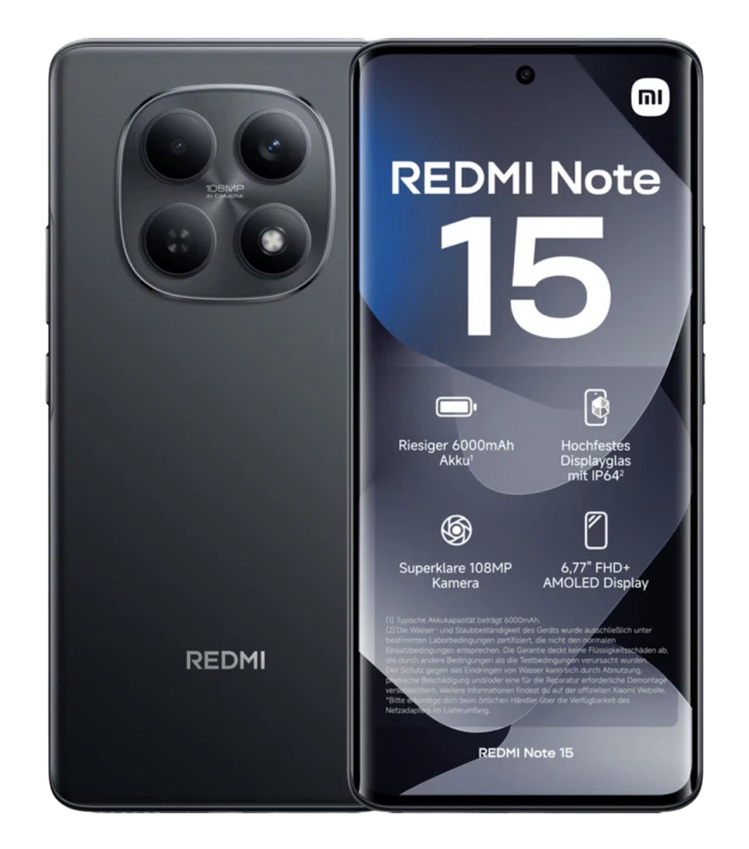 Xiaomi Redmi Note 15 4G 8/256Gb Black (Черный) (Global) Dual nano Sim