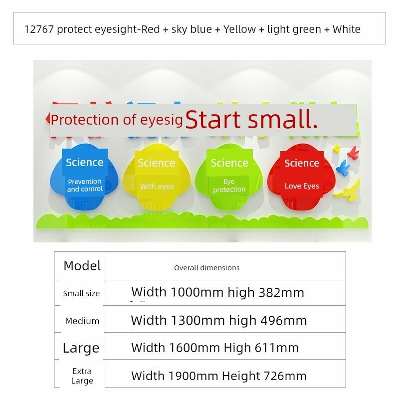 Настенные декорации для магазинов товаров для глаз и защиты зрения, стикеры для научных центров, подвесные картины,