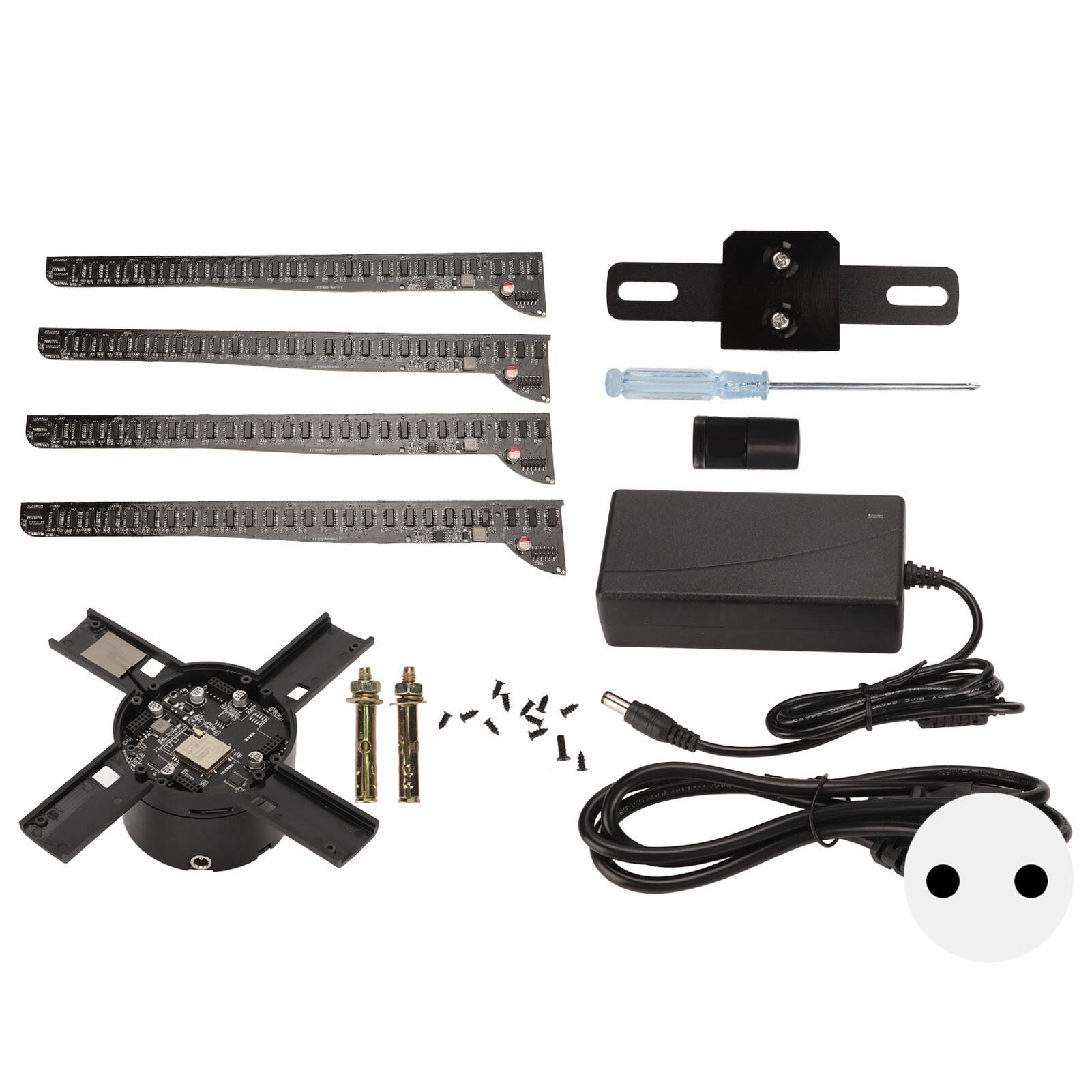 3D голографический проектор-вентилятор, 4 лопасти, 574 светодиода, разрешение 2000x576, Wi-Fi/приложение, рекламный дисплей, 100-240В