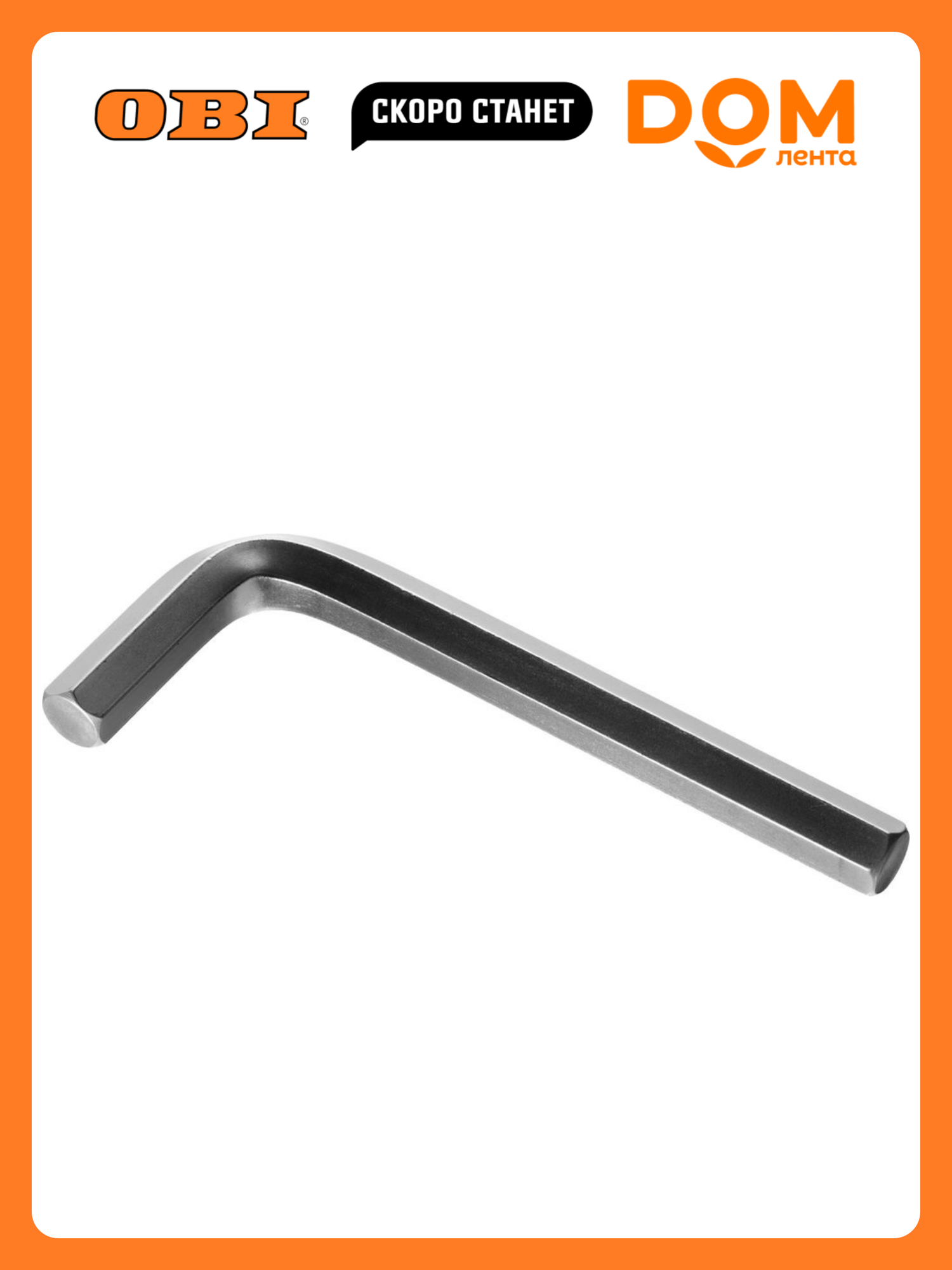 Имбусовый ключ ЗУБР, шестигранный, хромированное покрытие, Cr-V сталь, 12мм