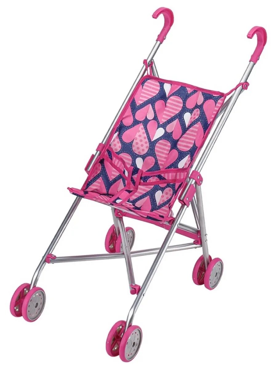Коляска-трость для кукол /Котята/ (52х26х55 см), в пакете (