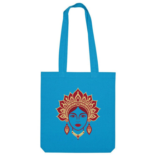 Сумка «Девушка в кокошнике» (голубой)