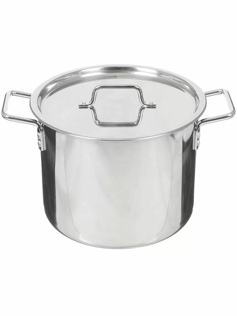 Кастрюля Катунь Общепит, нержавеющая сталь, объем 15 л, 30х24.5 см, клепаные ручки